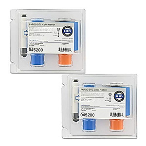 Fargo 45200 YMCKO Color Ribbon for DTC4500 & DTC4500e Printers 500 Prints - 2 Pack