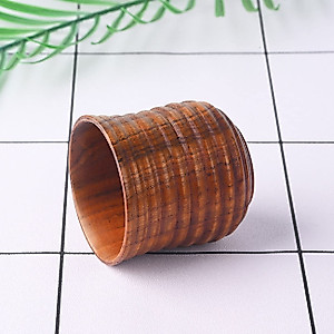 Wooden Tea Cups 4 Pack Top-Grade Natural Solid Wood Tea Cup Wine Mug for drinking Tea Coffee Wine Beer Hot Drinks