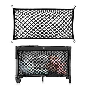 Stroller Wagon Cargo Net, Baby Stroller Organizer Mesh Cargo Net for Extra Storage Space Large Storage Capacity, Stroller Wagon Accessories - Compatible with WONDERFOLD All W-Series Models (2 Pack)