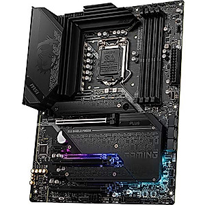MSI MPG Z590 Gaming Plus Gaming Motherboard (ATX, 11th/10th Gen Intel Core, LGA 1200 Socket, DDR4, PCIe 4, CFX, M.2 Slots, USB 3.2 Gen 2, DP/HDMI, Mystic Light RGB)