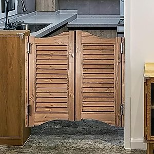 Cafe Swinging Doors, Interior Swing Solid Wood Door Saloon swinging Door,Self Closing Parlor Butler Door,Included with Auto Close Features, for Hallway Kitchen Restaurant Office Partition ( Size : W90