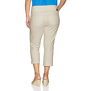 JAG Jeans Women's Peri Mid Rise Straight Leg Pull-On Jeans-Legacy, Stone, 2