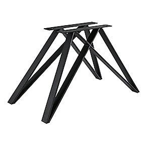 Armen Living Modena Dining Table, Matte Black 79 x 30 x 39.5