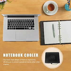 Laptop Pad, Non-Slip Stable Laptop Cooler, Laptop Cooler Stand with Fan and Height Adjustable, Laptop Cooler Cooling Pad with Cooling Fan, Adjustable Mounts Laptop Cooling Stand for Lap, Desk