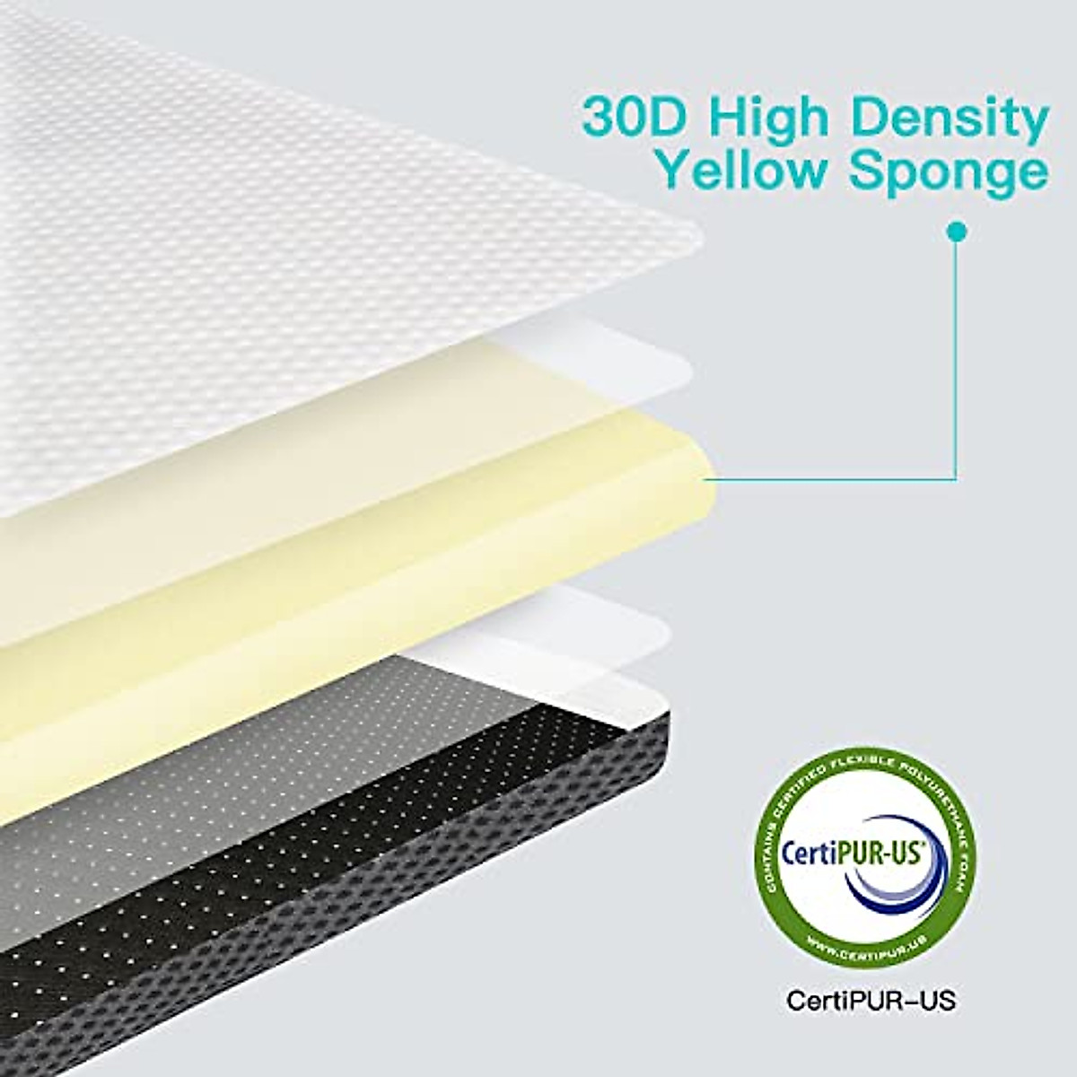 CHUVIAN 30D Gel Memory Foam Mattress Topper 64 inch x 80 inch, Soft Cooling Bed Mattress Topper with Removable Washable Cover & Adjustable Straps, CertiPUR-US Certified, Twin (80 x 64 x 2 inchs)