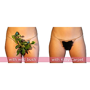 Fashion First Aid Kitty Carpet Reusable Downstairs Toupee Merkin Pubic Wig Funny Gag Gifts, Carpet Matches Drapes blonde