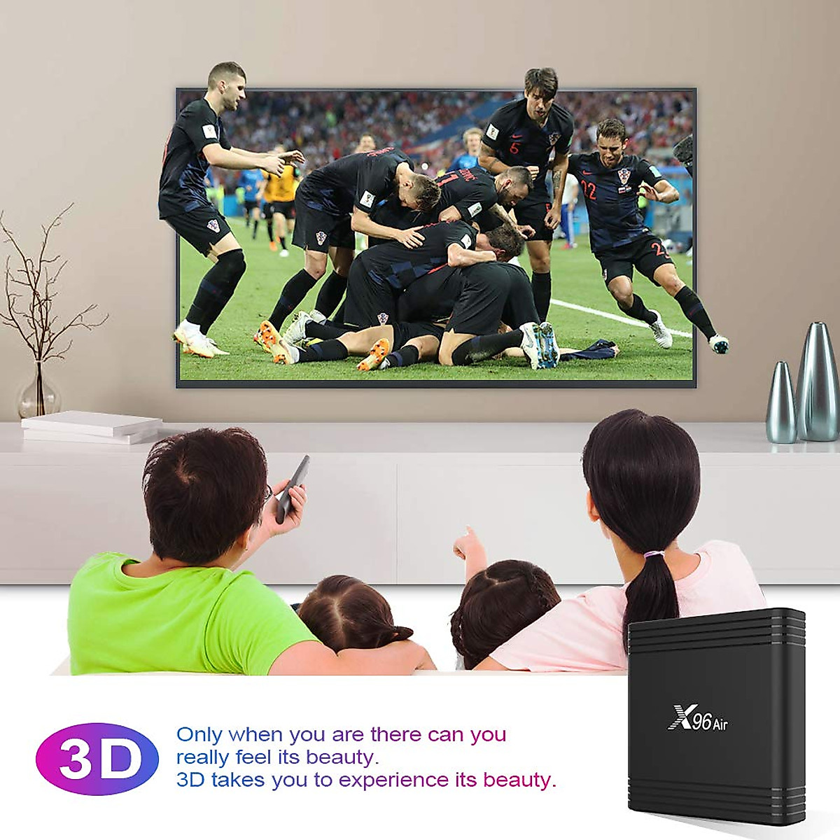 Xilibod Android 9.0 TV Box 2GB RAM/16GB ROM, Amlogic S905X3 64-bit Quad core ARM, G31 MP2 GPU Processor,H.265 Decoding 2.4G WiFi Smart TV Box - Model No.: X96 Air 2GB 16GB