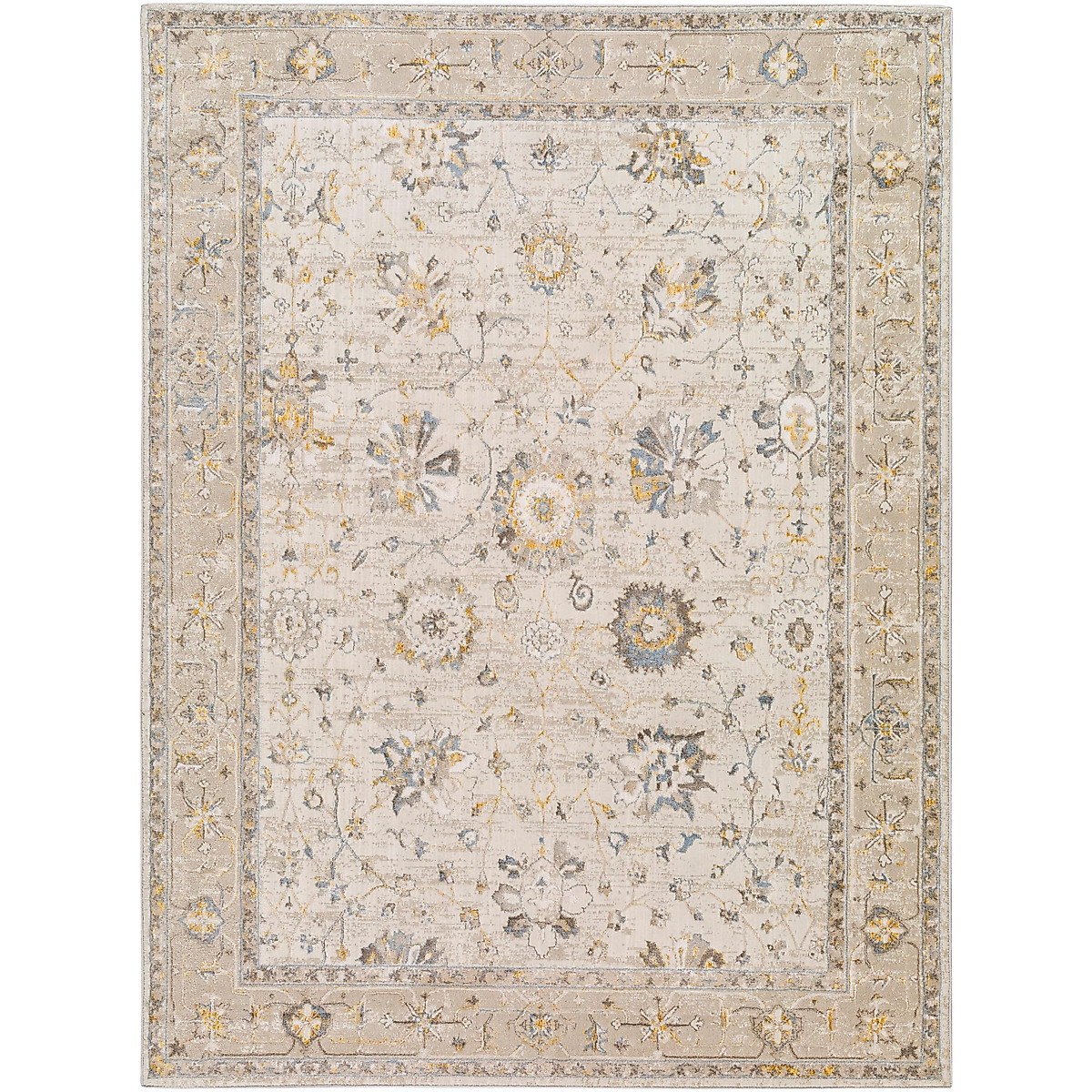 Livabliss Roswell Traditional Machine Woven Area Rug, 9'2" x 12', Off-White