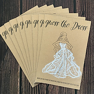 Y_Bong Bridal Shower Games - Guess The Dress Bridal Shower Game for 50 Guests - Funny Wedding Decorations Party Supplies Games Ideas