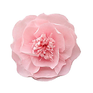 13 Pieces 3D Paper Flowers Pink White with Trees 10" 8" 6" 4" Craft DIY Large Wall Decorations Pom Pom Giant Backdrop Photo Booth Baby Shower Decor Centerpiece Wedding Birthday Party Craft Art