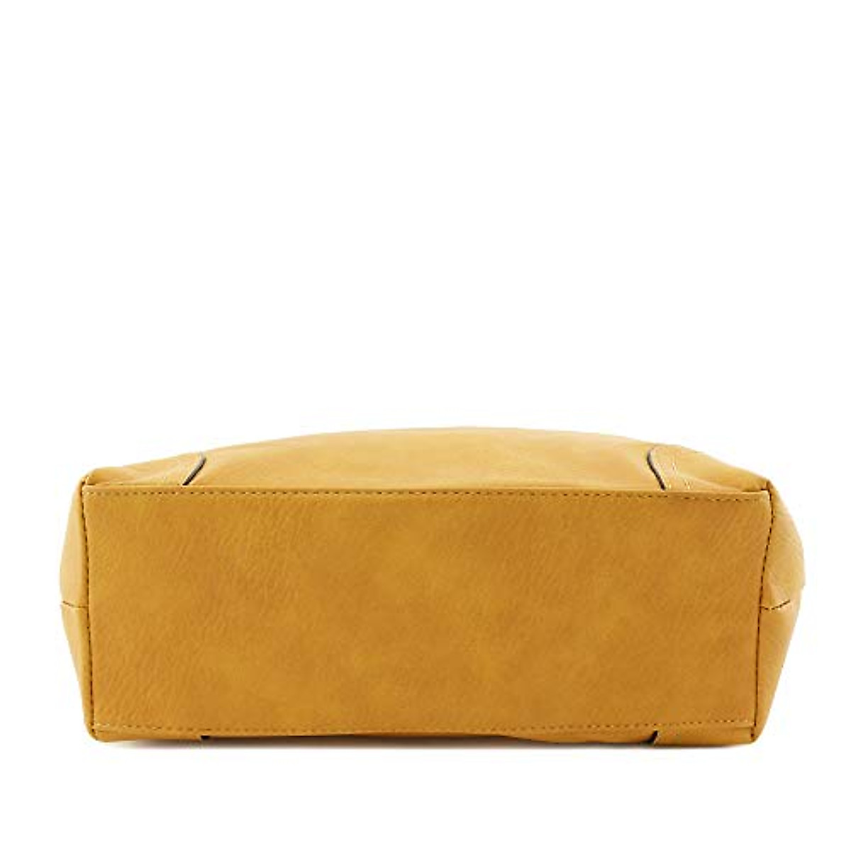 Hobo Shoulder Bag with Big Snap Hook Hardware (Mustard)