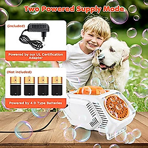 OSIMILY Bubble Machine, Automatic Bubble Blower, 20000+ Bubbles Per Minute Bubbles Toy for Toddlers Battery Operated Bubble Machine Bubble Toys for Indoor Outdoor Birthday Party(White)