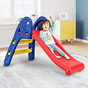 SAFEPLUS Kids Indoor Folding Slide, Strudy & Safe Toddler Climber Freestanding Sliders Play Toys for Little Ones Baby Children Boys Girls