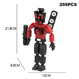 Mihjiot Skibidi Toilet Man Titan Skibidi Toilet Titan Tv Man Camera Man Titan Speakerman Toy Building Blocks Set Toy Ideas Toys Kids Toys Gift for Kids 6+ Boys or Girls (3 Pcs)