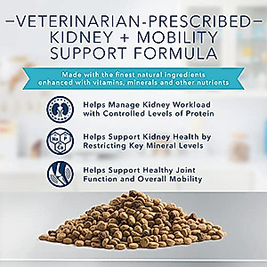 Blue Buffalo Natural Veterinary Diet K+M Kidney + Mobility Support Dry Cat Food, Chicken 7-lb bag