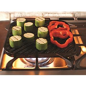 Lodge LSRG3 Cast Iron Single-Burner Reversible Grill/Griddle, 10.5-inch