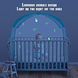 Baby Crib Tent Crib Net to Keep Baby In, Baby Safety Cribs Mosquito Net Tents for Crib, Pop Up Mosquito Tent Net Crib Canopy Cover Netting to Keep Toddler In, Soft Mesh Cover Cribs Net for Baby Safety