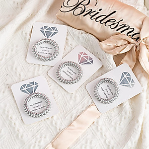 Lorcolais Bridesmaid Hair Ties Bachelorette Party Favors Scrunchies Set of 10,Bridal Shower Wedding Party Souvenirs Decorations,Bridesmaid Proposal Gifts(Champagne)