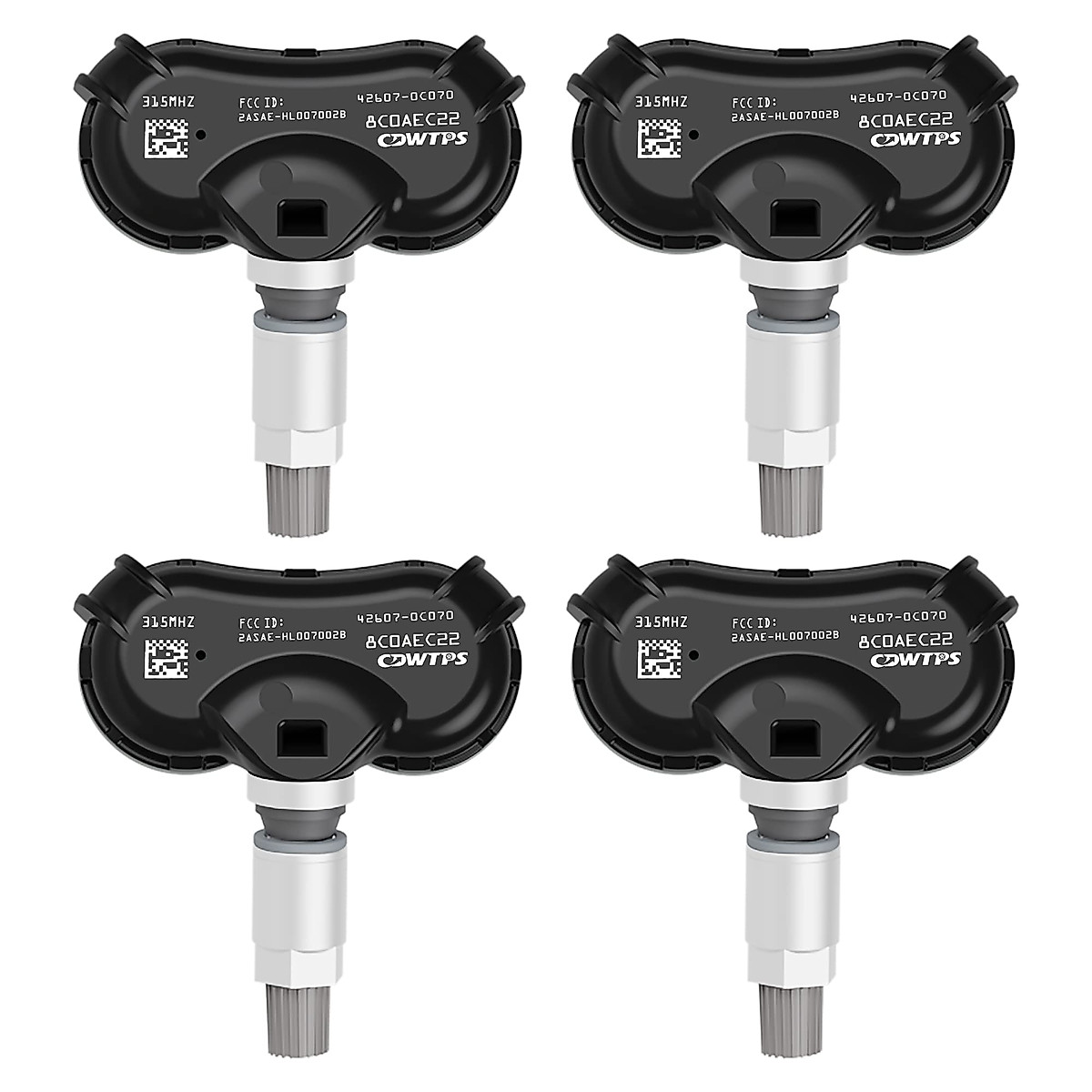 CDWTPS TPMS Sensor for Toyota,4pcs 315MHz Tire Pressure Monitor System 4-Pack for 08-17 Toyota Sequoia Tundra,07-20 Toyota Sienna Replace# 426070C070 4260708010 426070C050 426070C080