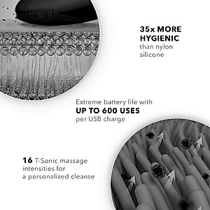 FOREO Luna 3 Men Silicone Facial Cleansing & Firming Massage Brush for Skin and Beard, Shave Prep, Ultra-Hygienic,16 Intensities, 650 uses/USB Charge, App-Connected, Waterproof, 2-Year Warranty