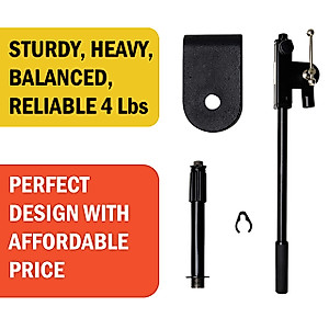Stage Rocker Adjustable Low-profile Microphone Stand - Snare/Tom Bottom/Bass (Kick) Drum/Table Top, Adjustable Height, 15.75“ Telescoping Boom Arm, Clip-on cable holder, Powered by Hamilton (SR610111)