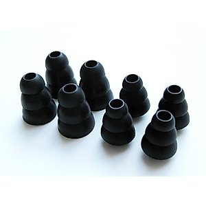 8pcs (M-SLB) Triple Flange Eartips Compatible with Westone W10 W20 W30 W40 W50 W60 UM PRO10 UM PRO20 UM PRO30 UM PRO50 UM1 UM2 UM2 RC UM3 UM3 RC UM3X UM3x RC 1 2 3 4 4R Adventure Alpha Beta Earphones