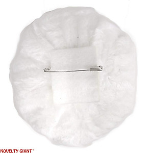 NOVELTY GIANT WWW.NOVELTYGIANT.COM Jumbo Plush Bunny Tail Costume Accessory (White)