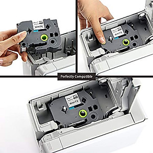 IDIK 1PK Black on White Extra Strength Laminated Label Tape Compatible for Brother P-Touch TZe-S261 TZ S261 Tze S261(36mm x 8m)