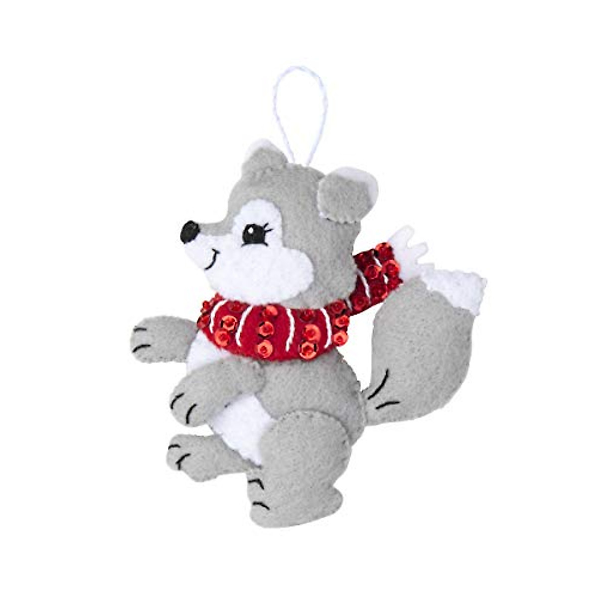 Bucilla, Christmas Dogs, Felt Applique Ornament Kit, Set of 6