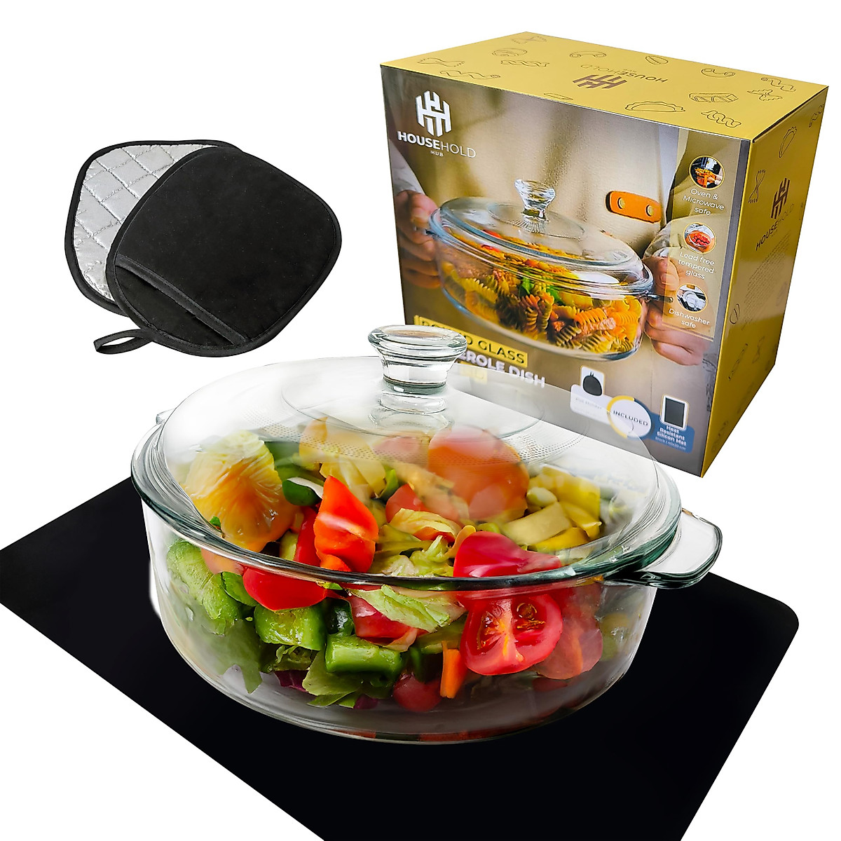 Round Glass Casserole Dish With Lid Oven Safe, Casserole Bowls With Lids, Covered Casserole Dish With Lid, Baking Glass Dish With Lid, Covered Casserole Dishes For Oven, Round Baking Dish With Lid, Glass Bowl Oven, 2 Quart Casserole Dish With Lid, 2 Qt Ca