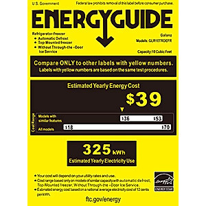 Galanz GLR10TRDEFR Retro Refrigerator with Top Freezer Frost Free, Dual Door Fridge, Adjustable Electrical Thermostat Control, 10.0 Cu Ft, Red