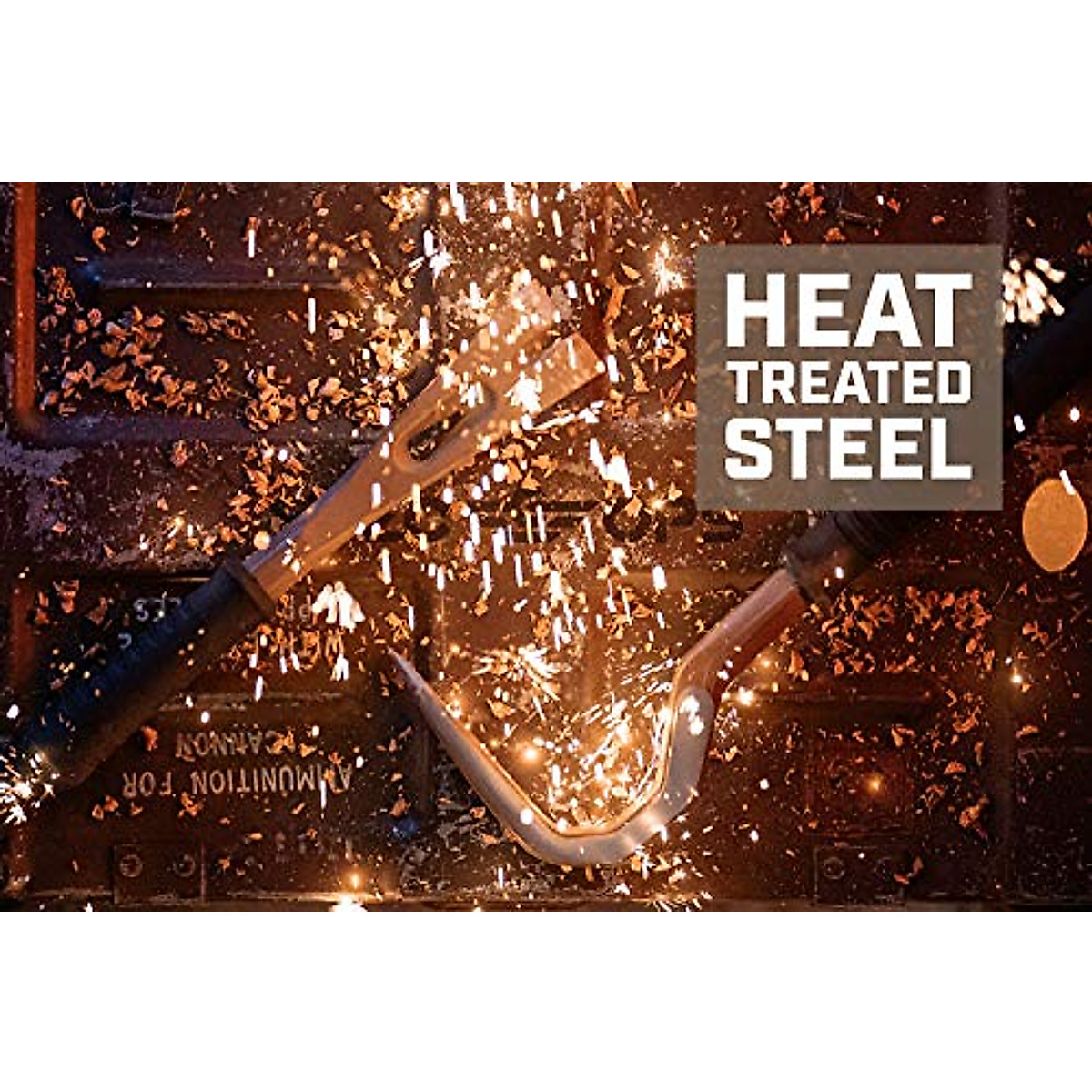 Spec Ops SPEC-D30PRY Tools 30" Wrecking Crowbar, Pry Bar Ends with Teardrop Nail Puller, High-Carbon Steel, 3% Donated to Veterans,Black/Tan