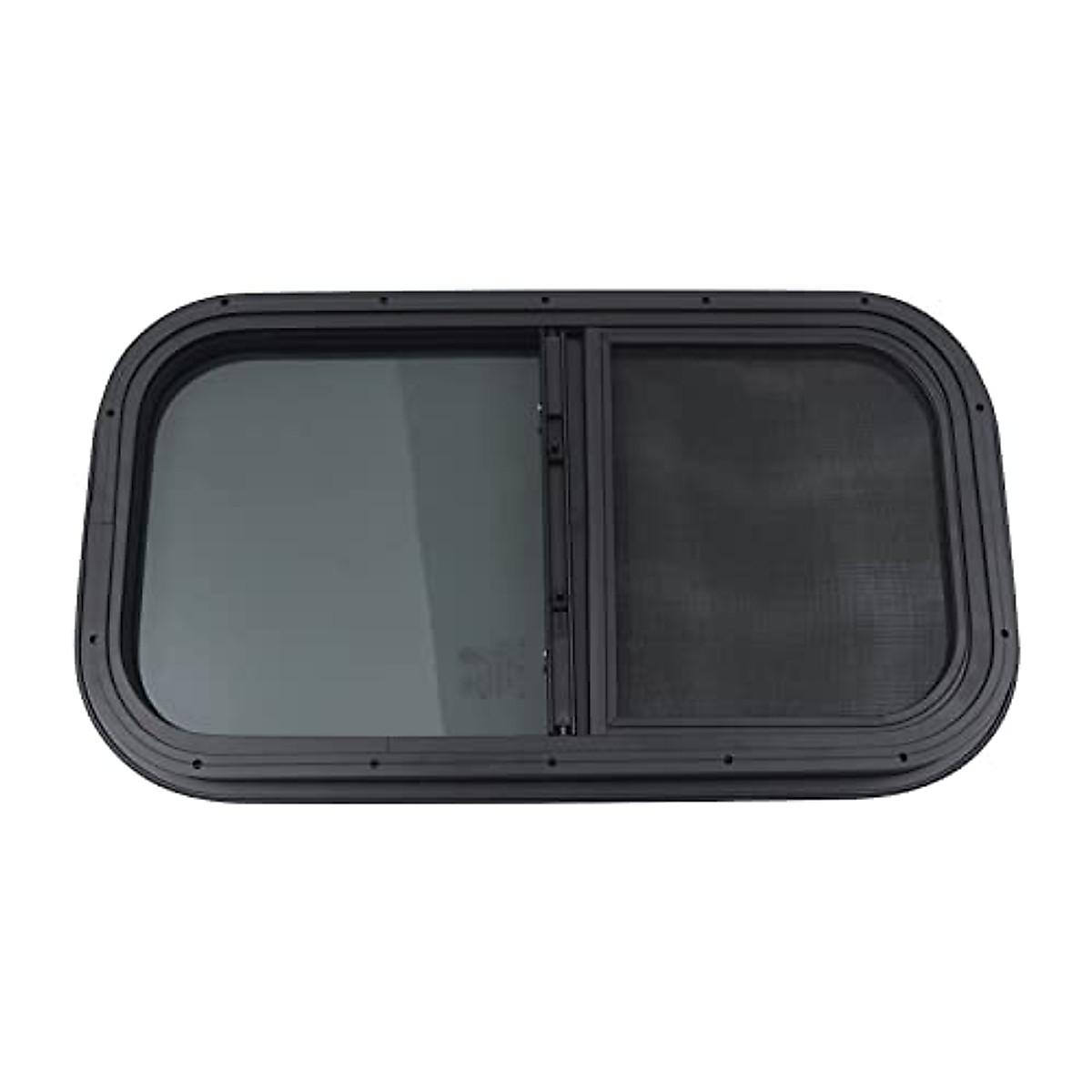 ZAWAYINE RV Window 12" W x 22" H, Tiny House Vertical Slider Window For Cargo Trailer, Vintage Technologies RV Windows For Vertical Sliding Replacement Glass &Trim Set