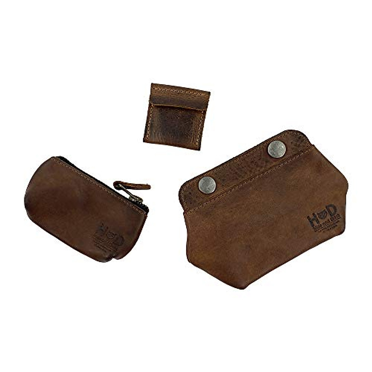 Hide & Drink, Leather Wedding Ring Holder & Money Travel Purses - Proposal Ring Pouch - Card Keychain & Change Pouches Handmade