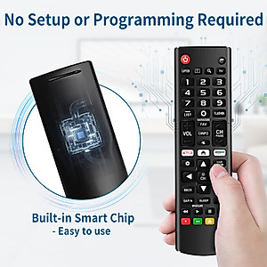 Rimous 2-Pack Universal Remote Compatible with LG Remote Control Smart TV with Netflix, Prime Video Shortcut Keys Compatible with All Models LG TV Remote Control Replacement AKB75095307 AKB74915305