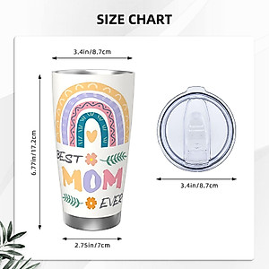 KOPOEELK Mom Tumbler for Best Mom Ever Gifts, Insulated Stainless Steel Coffee Tumbler 20oz, Mom Gifts from Daughter Son, Gifts for Mom Birthday Mothers Day