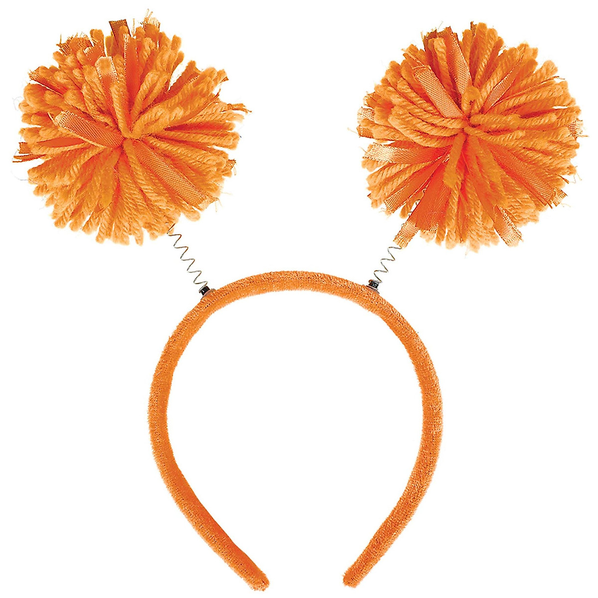 Amscan Pom Yarn Spings Head Bopper, 9" x 4 1/2", Orange