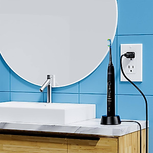 Replacement Model HX6100 Charger Compatible with Philips Sonicare Protective Clean 5100 5300 Electric Toothbrush Charging Base, HX6000 / HX8000 / HX9000 Portable Waterproof Power Cord