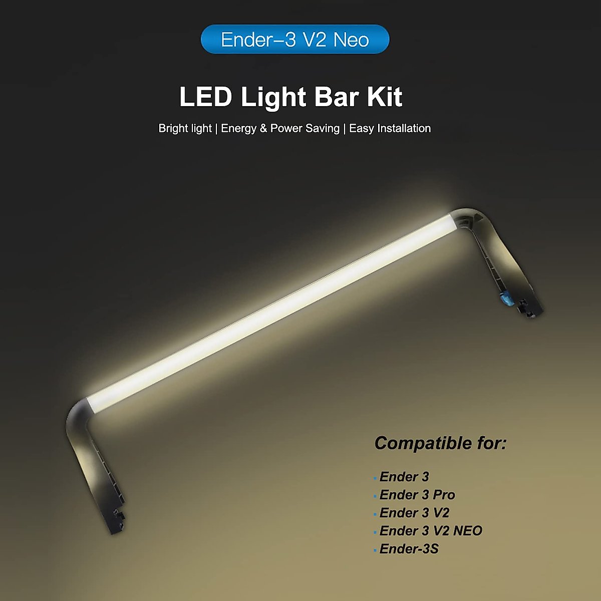 ENOMAKER Creality 3D Printer LED Light Bar Kit for Ende 3 V2 Neo Lighting Strip Upgrade LED Chip,24V Premium Warm White Soft Light, Engergy and Power Saving for Creality Ender 3/Pro/V2/V2 Neo
