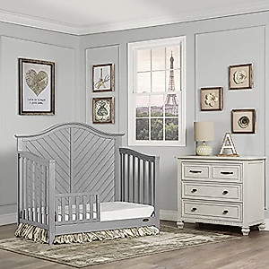 Dream On Me Ella 5-in-1 Full Size Convertible Crib in Pebble Grey, Greenguard Gold Certified