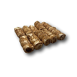 Top Dog Chews – 3” Mini Cheek Rolls with Bully Dust Sprinkles, 10 Pack, Long Lasting Dog Bones for Aggressive Chewers, Rawhide Free Dog Treats