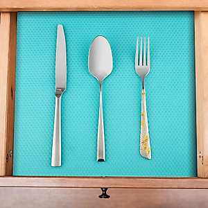 8 Pack Refrigerator Mats,T-melove Washable Fridge Mats,Non-Slip Refrigerator Pads for Drawers Shelves Cabinets and Placemats,17.71x11.41 Inch Can Be Cut,2 Clear/2 Blue/2 Pink/2 Green