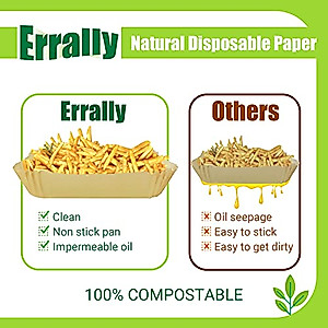 100pcs Air Fryer Disposable Paper Liner for Ninja Dual, Air Fryer Liners Rectangular Food-Grade Parchment Paper 8.6x 5.5 Inches, Ninja Dz201 Air Fryer Accessories Baking Paper(Rectangle)