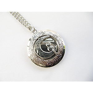 Cat and Moon Locket Necklace - Moon Cat Charm - Cat Locket- Cat Lovers Gift - Moon Locket - Cat Sitting on The Moon - Cute Jewellery