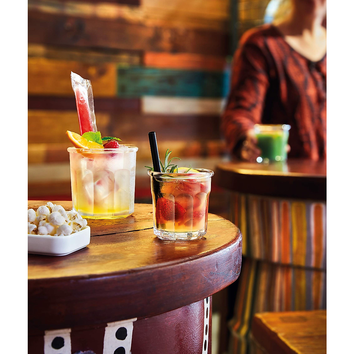 Set of 12 Durable Drinking Glasses | Clear Heavy Base Working Glasses Ideal for Water, Juice, Beer, Wine, and Cocktails, 14 ounce