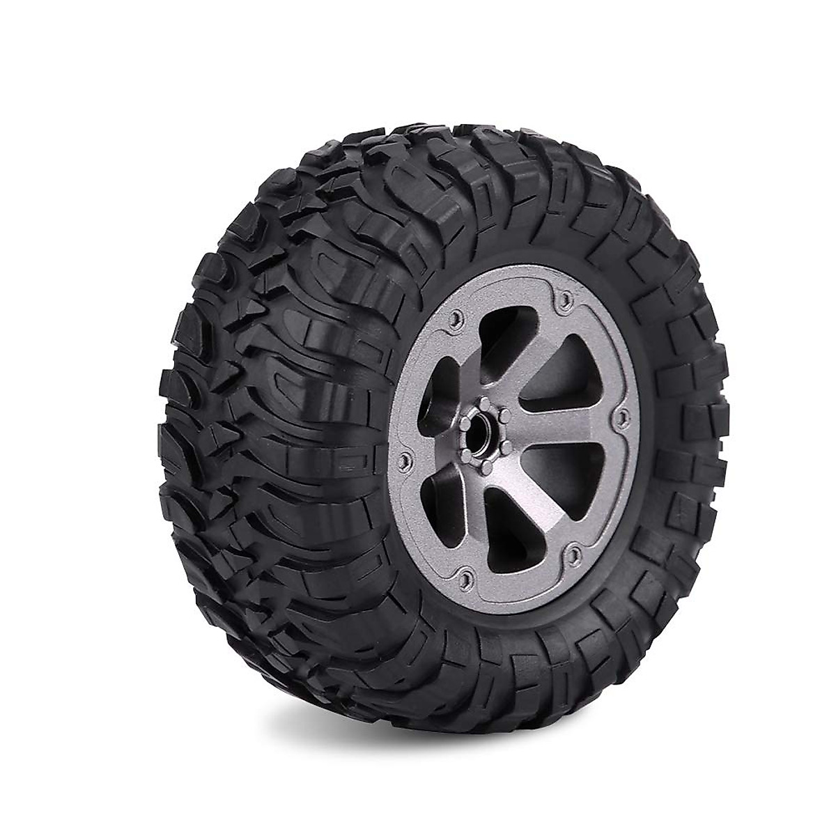 4PCS 1/16 RC Crawler Truck Rubber Tires, Big Grip Remote Control Off Roader Car Sipe Tire 7cm / 2.76inch Diameter