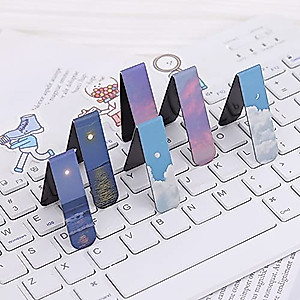 Magnetic Bookmarks Magnet Page Markers, Magnetic Page Clip for Students Teachers, Fun Book Marks for Reading(12 Pieces)