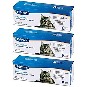 Petmate 24 Pack of Booda Dome Clean Step Cat Box Liners Jumbo, 3 Boxes Each Containing 8 Liners