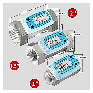 Flow Control Meter 1 Inch Flow Meters Flowmeter, Gauge PCB Electronic Flow Indicator Sensor for Gasoline Methanol Kerosene Water Used in Petroleum,Food, Etc.