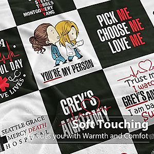 Blanket Luxury Throw Warm and Cozy Flannel Bed Blanket for Sofa Travel Yoga Camping Cinema Home Beach Sized for Kids Adults (You're My Person 2, 40"X50")